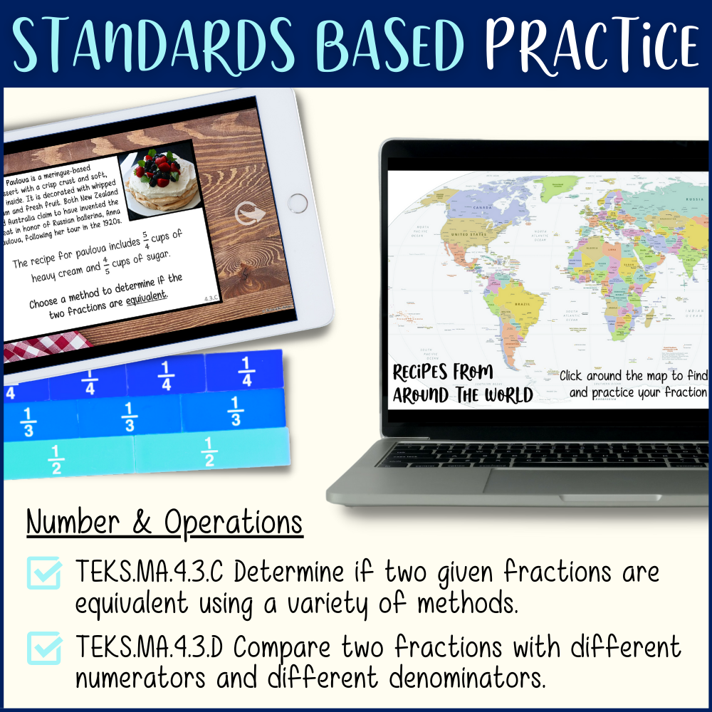 Equivalent Fractions & Comparing Fractions in Diverse Recipes - TEKS 4 ...