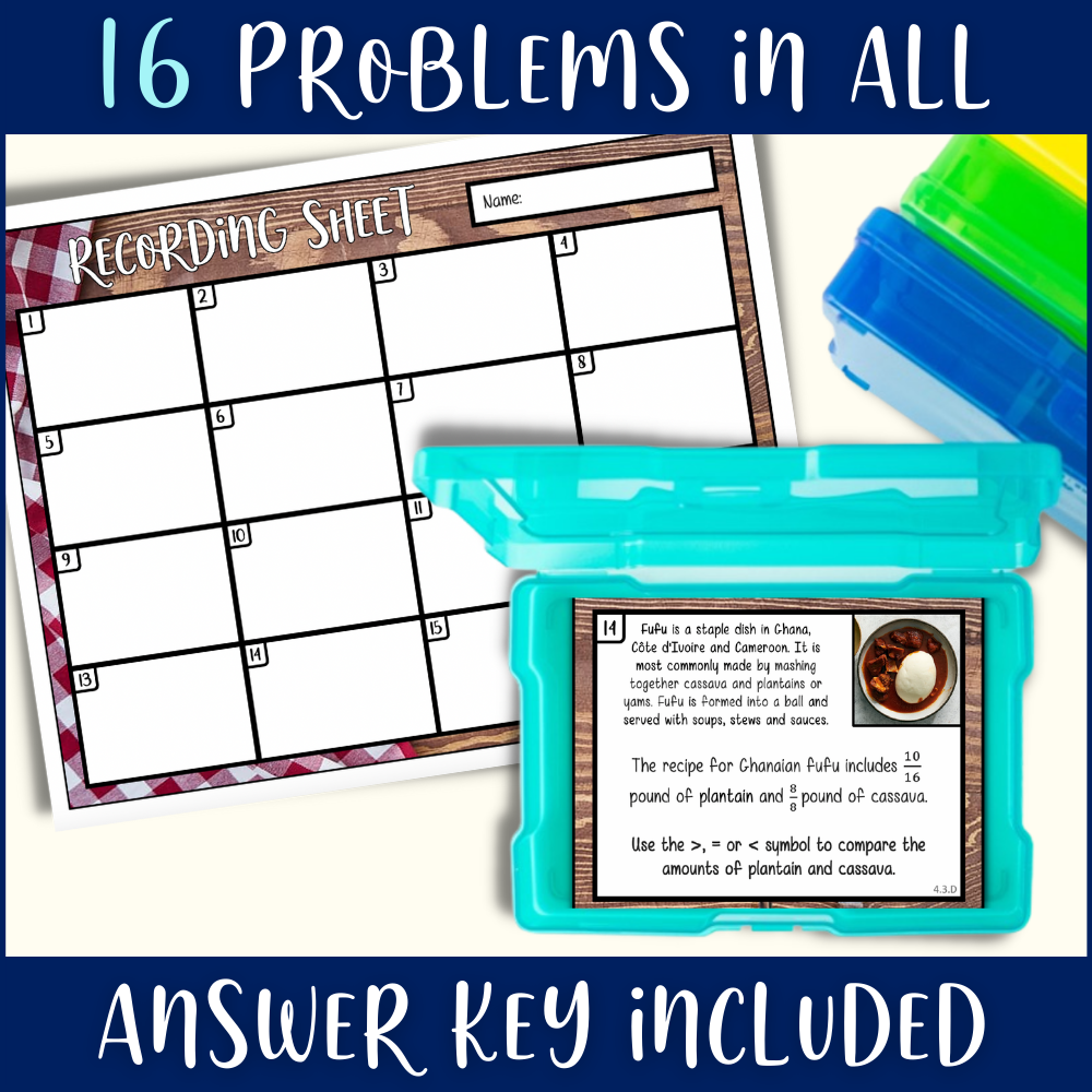 Equivalent Fractions & Comparing Fractions in Diverse Recipes - TEKS 4 ...