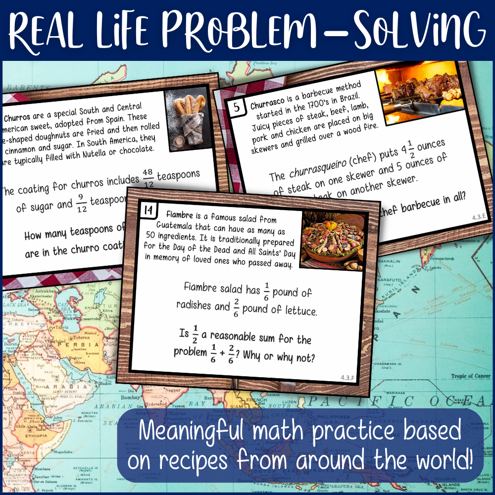 Addition & Subtraction of Fractions in Diverse Recipes - TEKS 4.3E + 4 ...