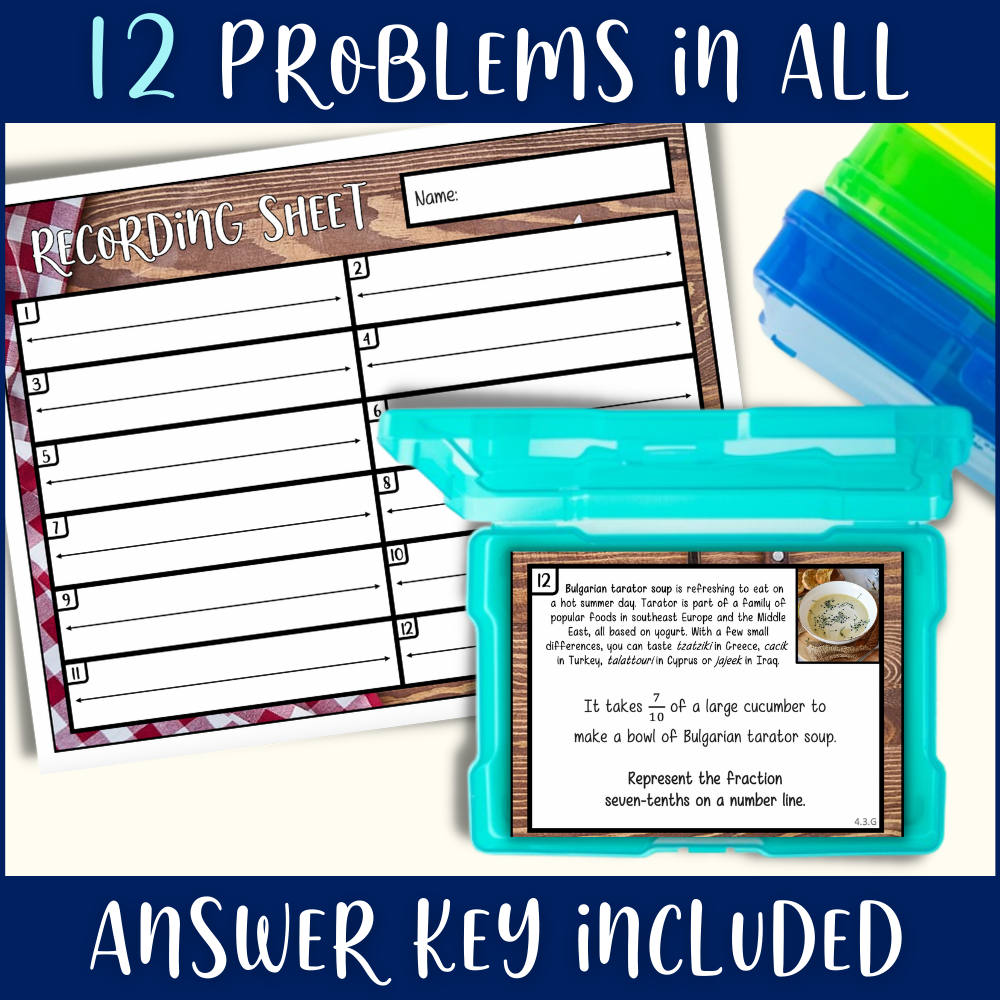 Fractions & Decimals on a Number Line in Diverse Recipes - 4th Grade ...