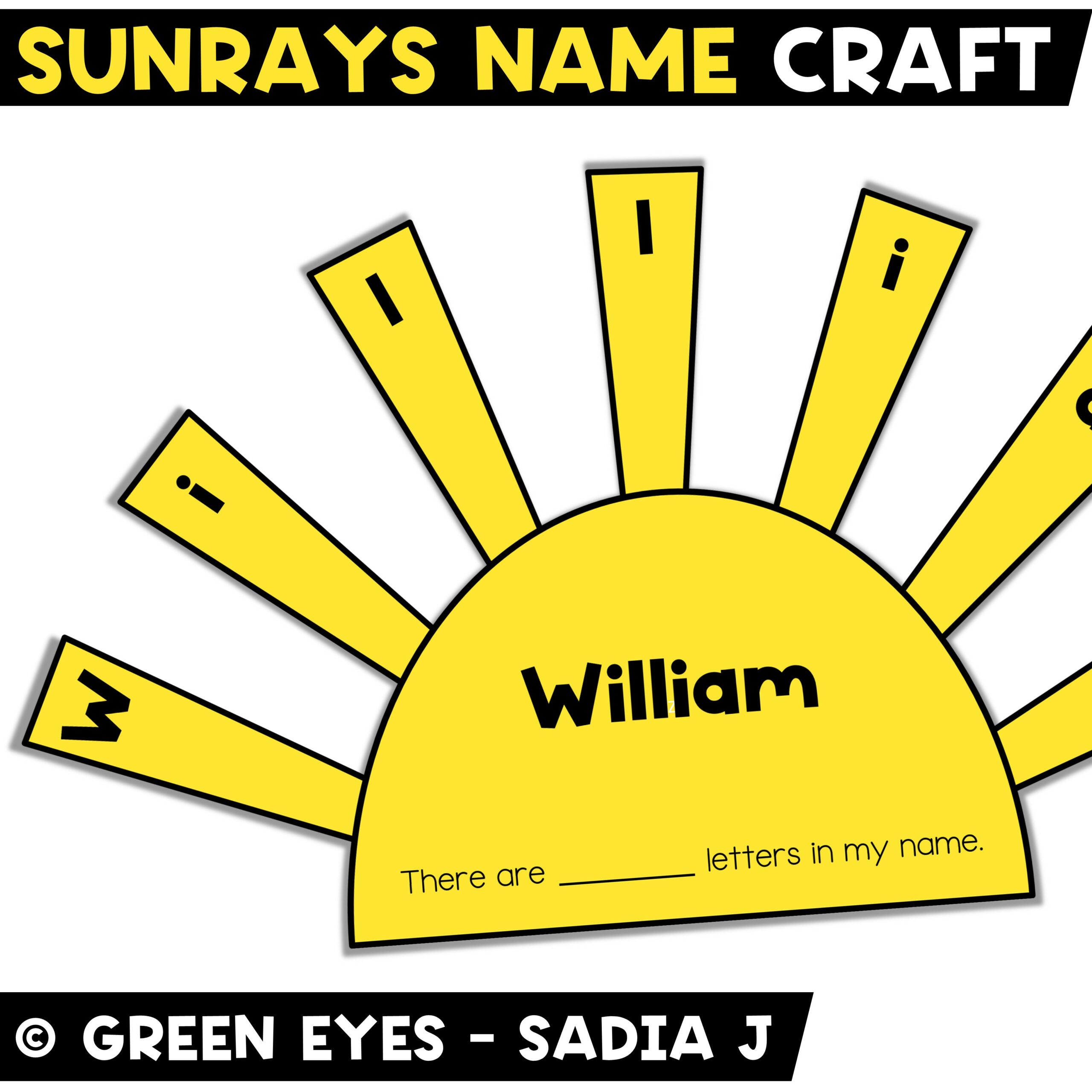 Summer Sunrays Name Craft | Made By Teachers