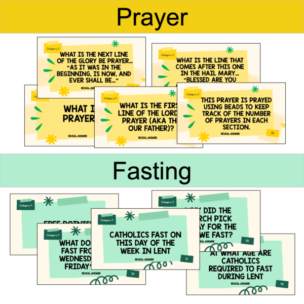 Catholic Lent Review Game: | Made By Teachers