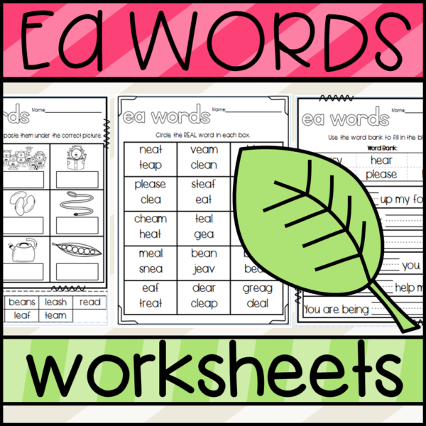 EA Words Worksheets | Made By Teachers