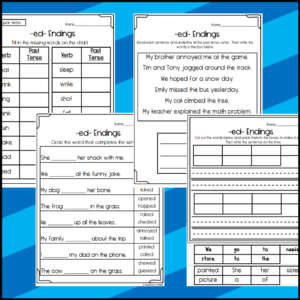 ED Endings Worksheets | Made By Teachers
