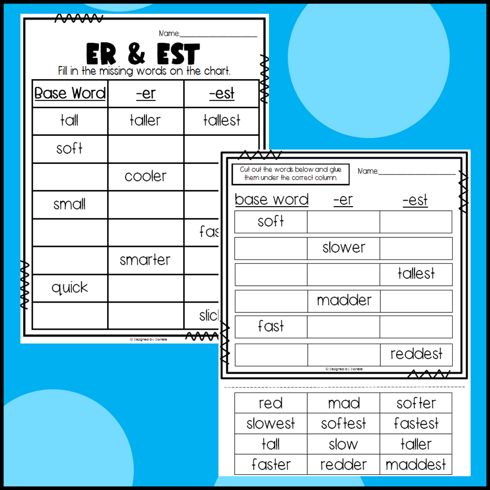 ER And EST Endings Worksheets Comparative Endings Made By Teachers ER And EST Endings Worksheets Comparative Endings Made By Teachers