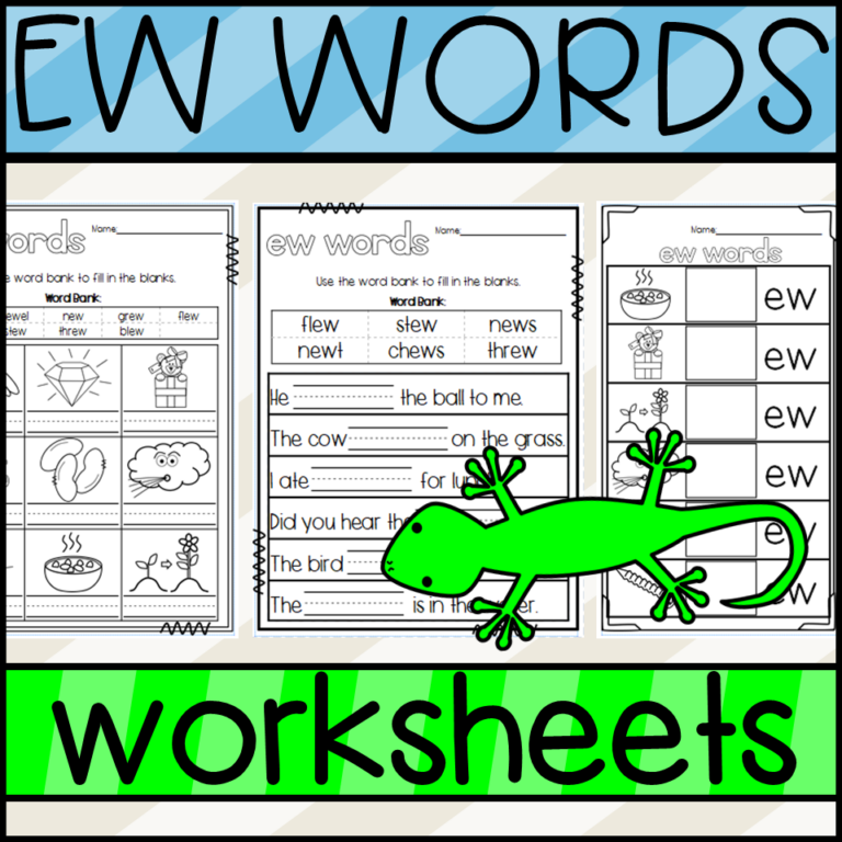 EW Words Worksheets | Made By Teachers