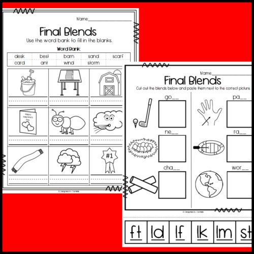 Final Blends Worksheets: Sorts, Cloze, Stories, and More | Made By Teachers