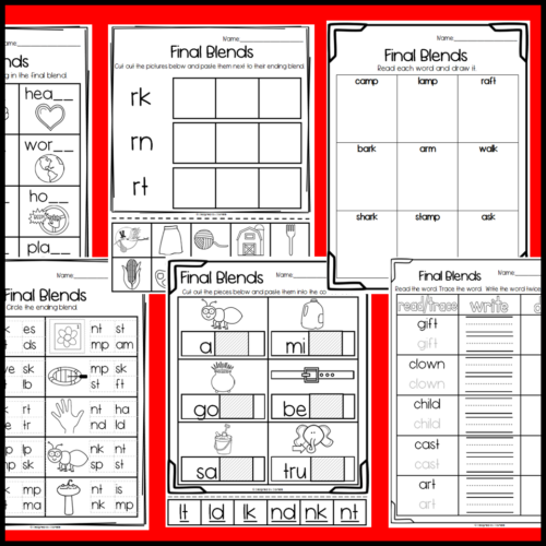 Final Blends Worksheets: Sorts, Cloze, Stories, and More | Made By Teachers