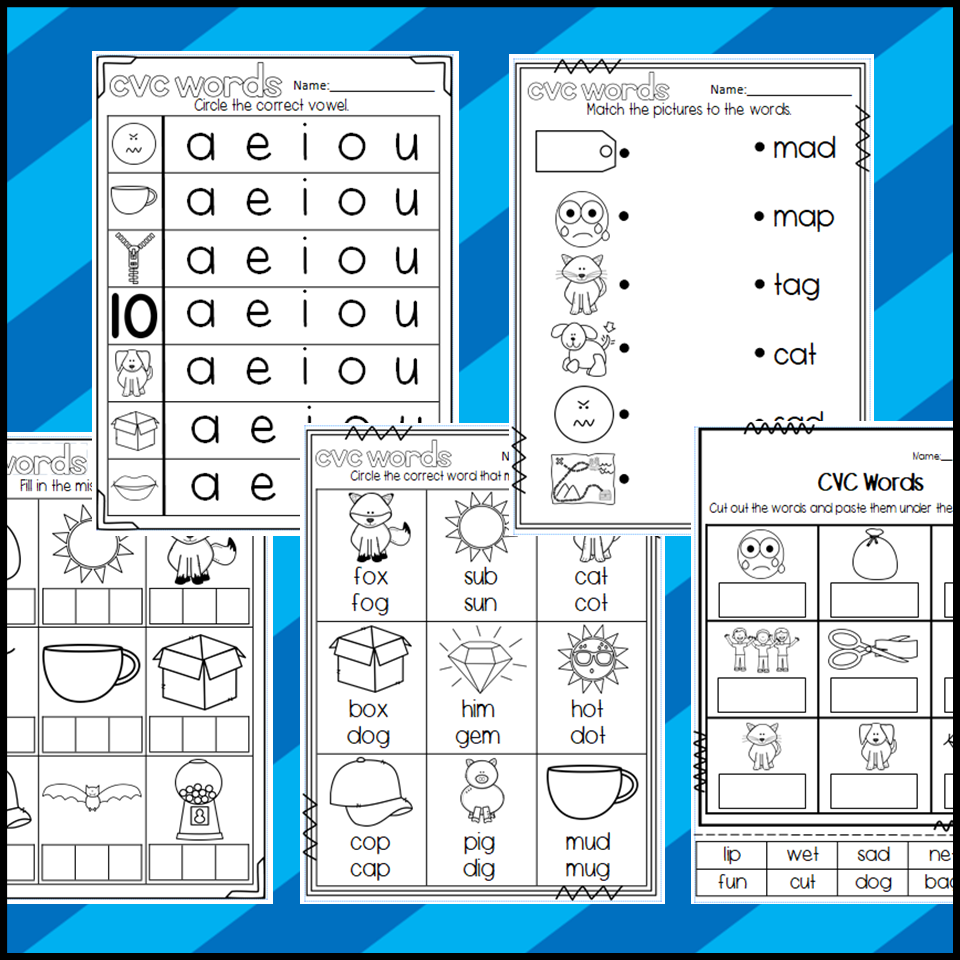 First Grade CVC Words Worksheets | Made By Teachers