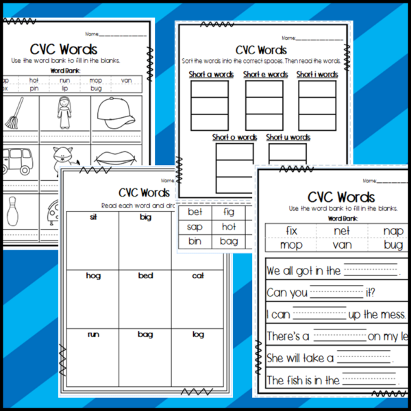 First Grade CVC Words Worksheets | Made By Teachers