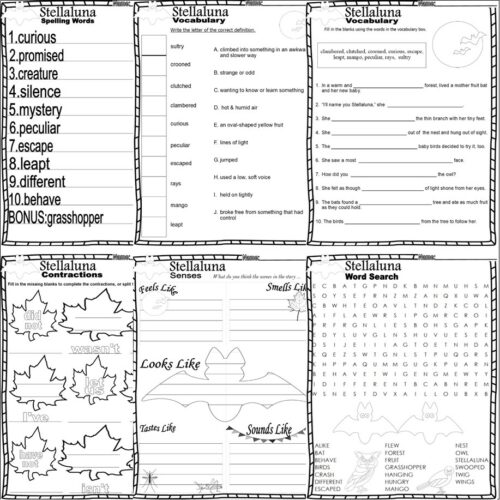 Stellaluna Book Companion Reading Comprehension | Made By Teachers