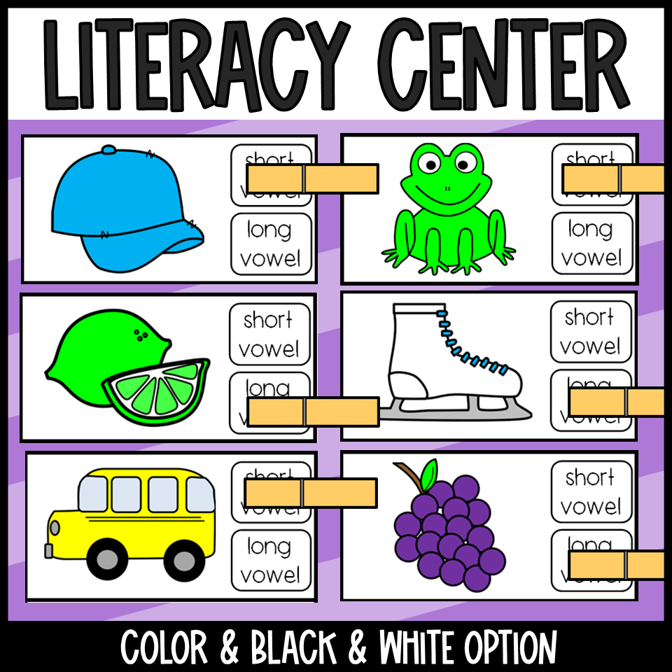 First Grade Long Vowel Silent E Center Activity and Worksheets | Made ...