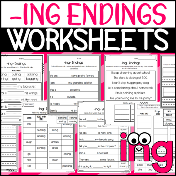 ING Endings Worksheets | Made By Teachers