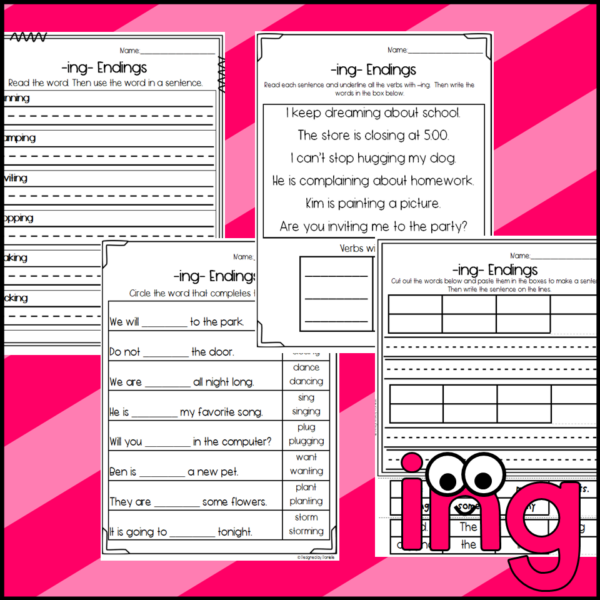 ING Endings Worksheets | Made By Teachers