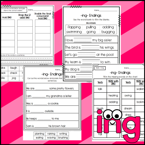 ING Endings Worksheets | Made By Teachers