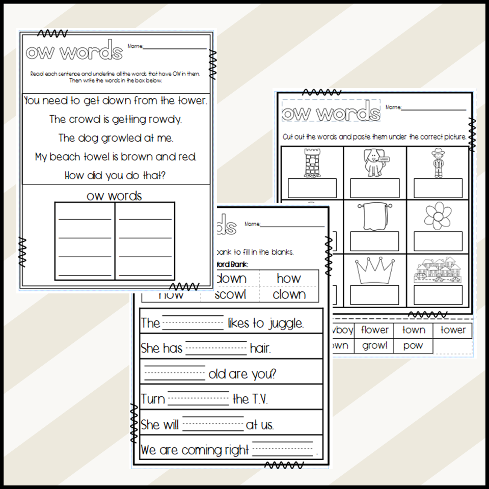 No-Prep OW Worksheets for Reading and Writing Practice | Made By Teachers