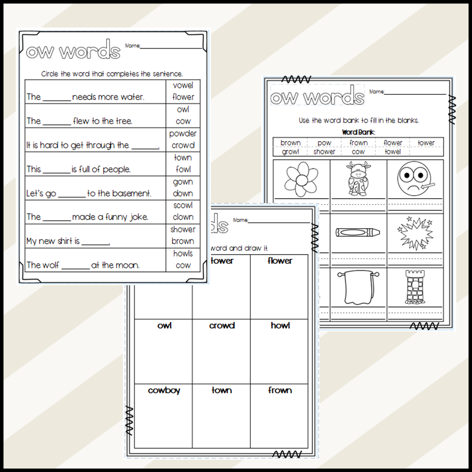 No-Prep OW Worksheets for Reading and Writing Practice | Made By Teachers