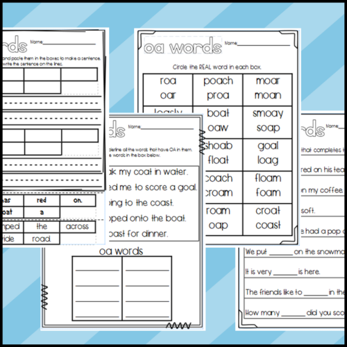 OA Words Worksheets | Made By Teachers