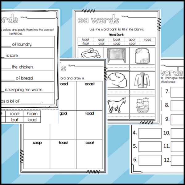 OA Words Worksheets | Made By Teachers