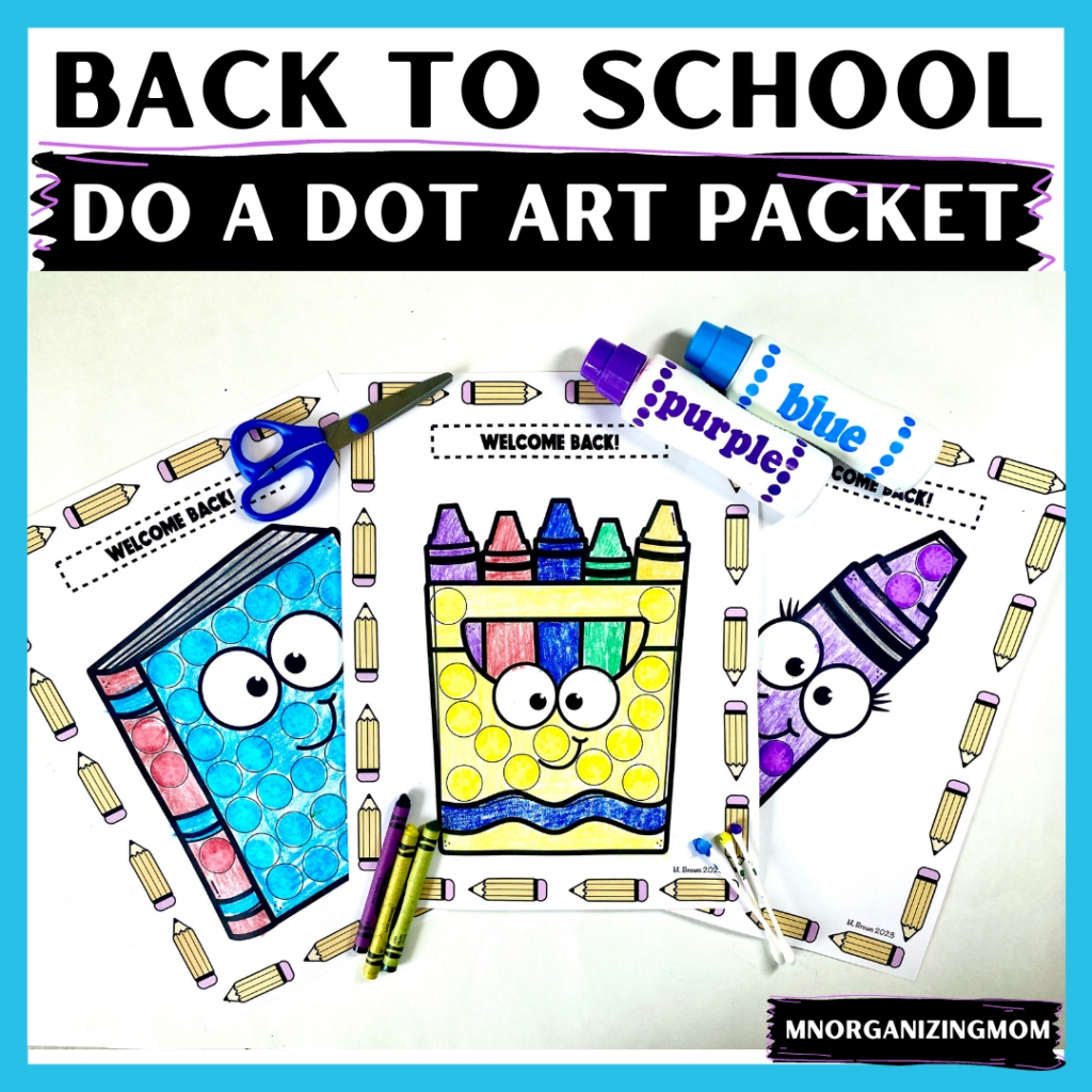 Back to School Cutie Do A Dot Art Packet | Made By Teachers