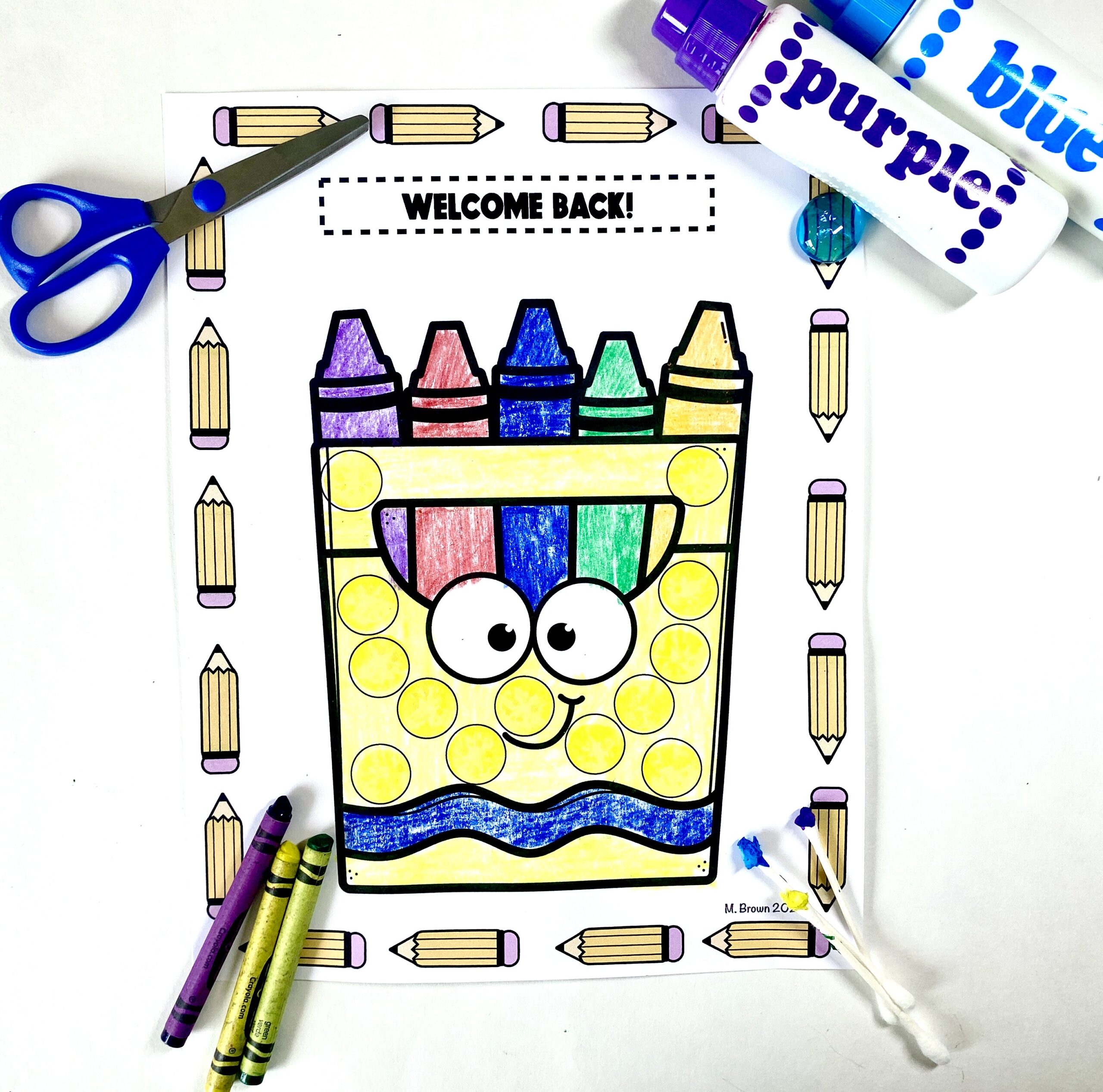 Back to School Cutie Do A Dot Art Packet | Made By Teachers