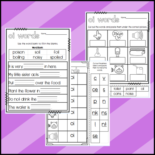 OI Words Phonics Worksheets | Made By Teachers