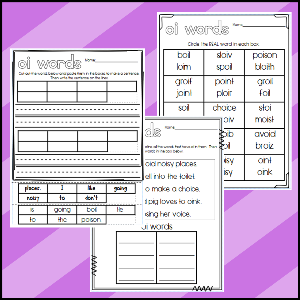 OI Words Phonics Worksheets | Made By Teachers