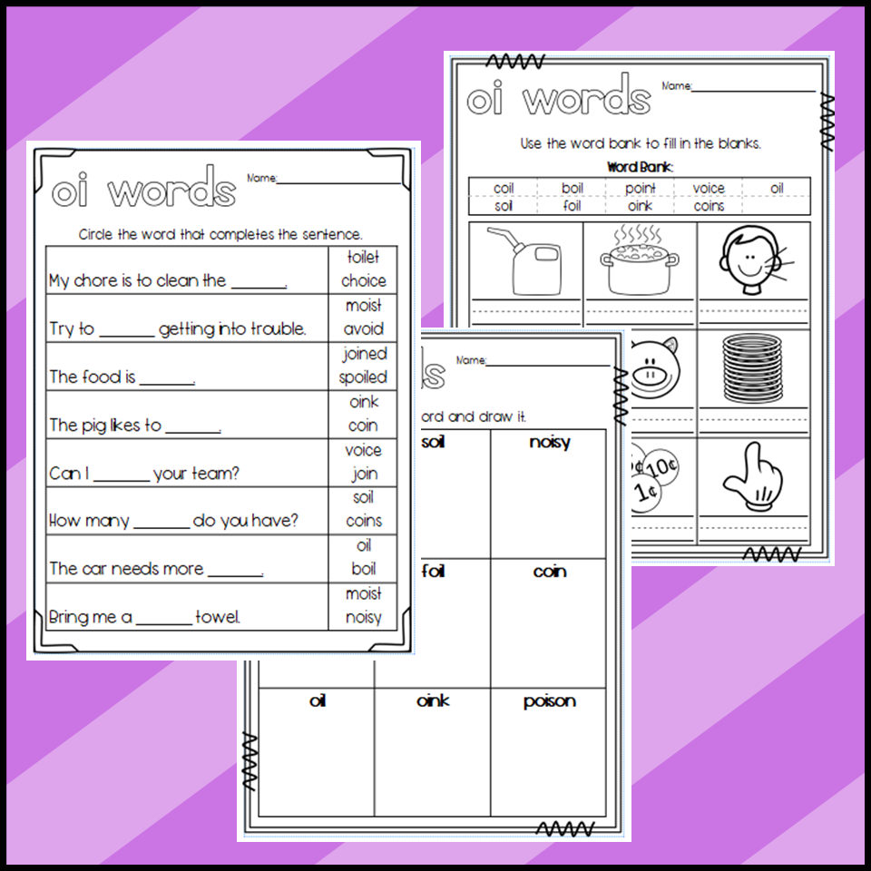 OI Words Phonics Worksheets | Made By Teachers