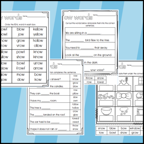 OW Words Worksheets | Made By Teachers