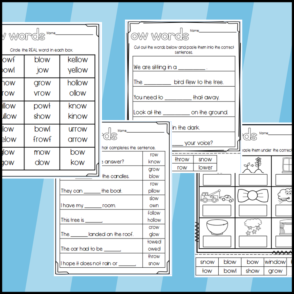 OW Words Worksheets | Made By Teachers