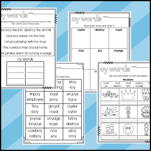 OY Words Phonics Worksheets | Made By Teachers