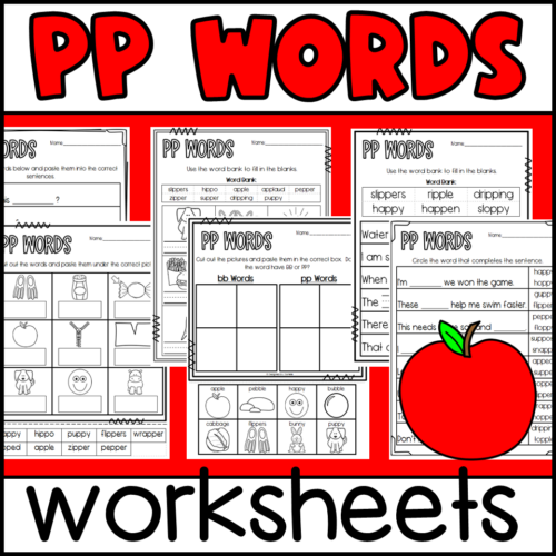 PP Words No Prep Worksheets: Double Letters - Made By Teachers