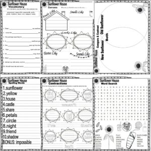 Sunflower House Book Study Companion Reading Comprehension Worksheets ...