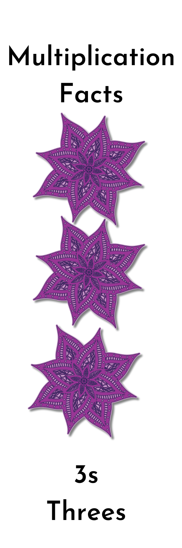 Math Facts 3s Bundle-Mandala-Themed | Made By Teachers