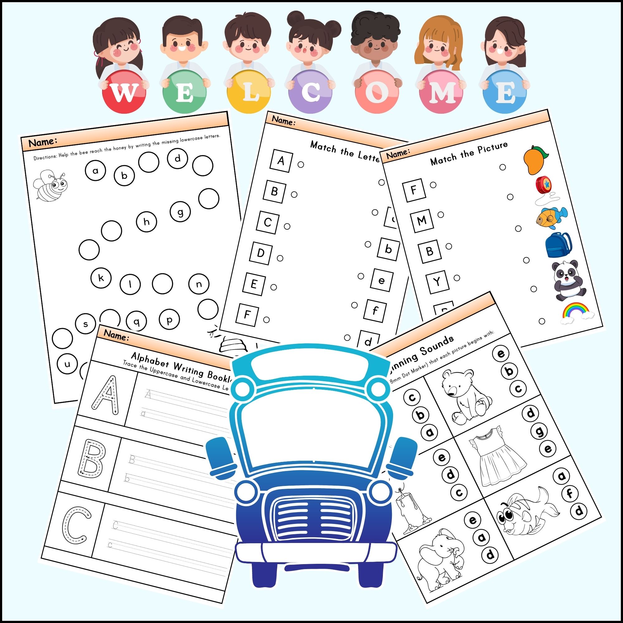 Alphabet Review Worksheets No Prep,Letter Sounds No Prep | Made By Teachers