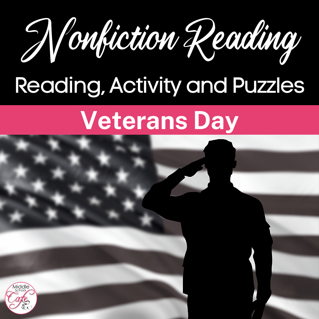 Veterans Day Reading Comprehension Passage with Puzzles | Made By Teachers