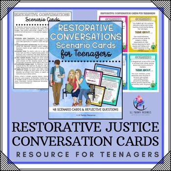 RESTORATIVE CONVERSATIONS for Teens - Restorative Justice Activities ...