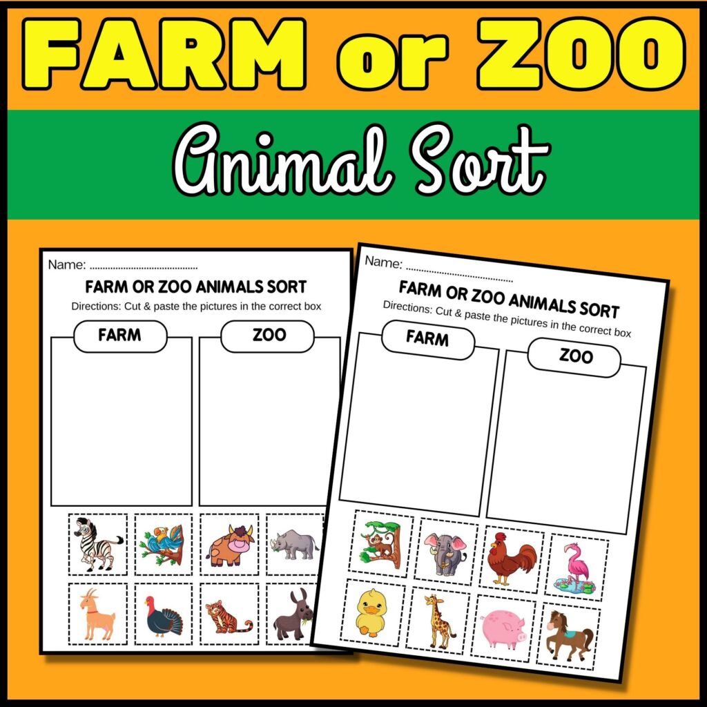 Farm Animals Activity Bundle - Coloring Pages, Flashcards, Worksheets ...