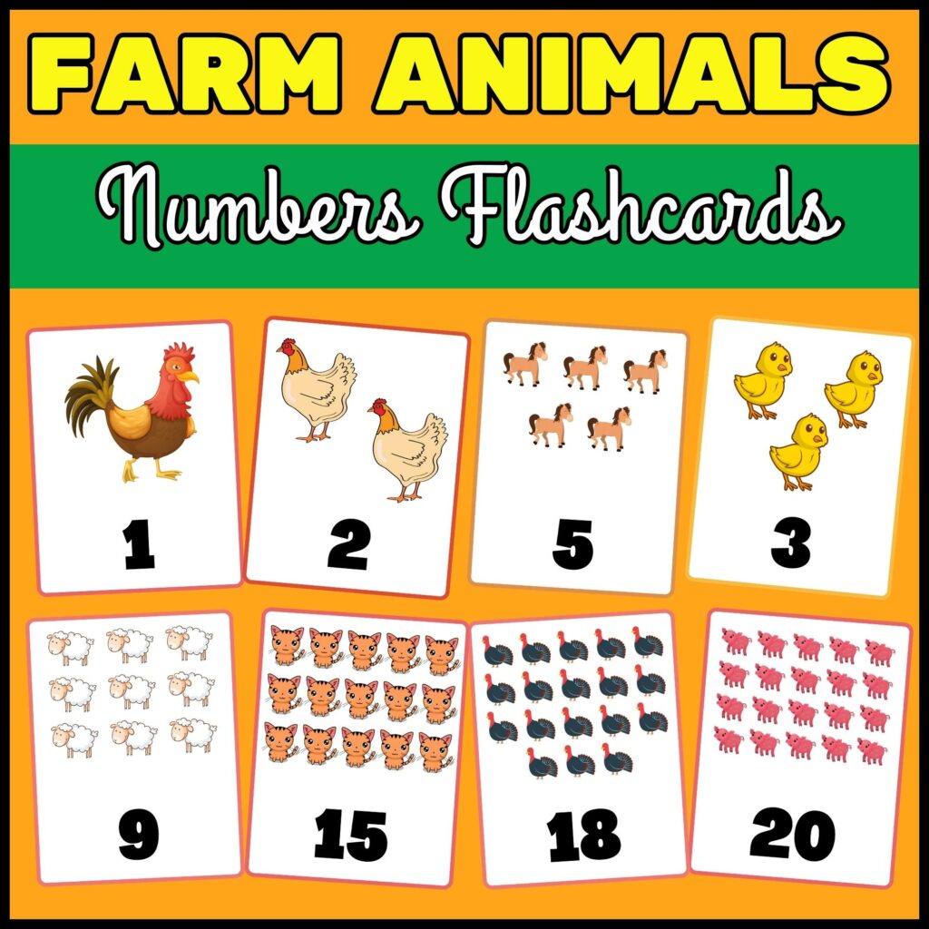 Farm Animals Activity Bundle - Coloring Pages, Flashcards, Worksheets ...