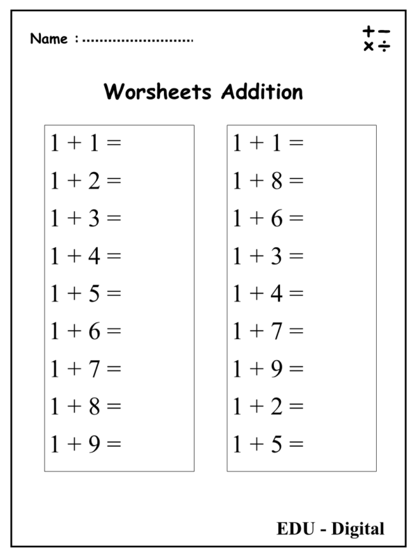 Addition Worksheets 1 - 10 - Made By Teachers
