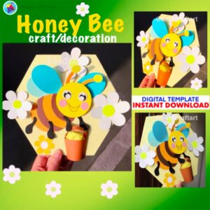 Bee Craft Activities Flower Spring Summer Decoration Craftivity ...