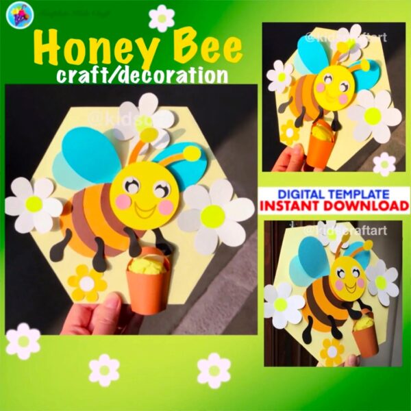 Bee Craft Activities Flower Spring Summer Decoration Craftivity ...