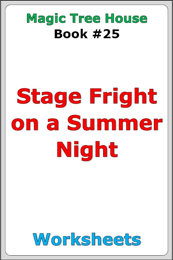 Magic Tree House "Stage Fright on a Summer Night" worksheets | Made By ...