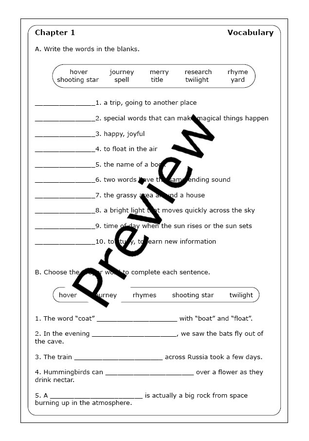 Magic Tree House "Stage Fright on a Summer Night" worksheets | Made By ...