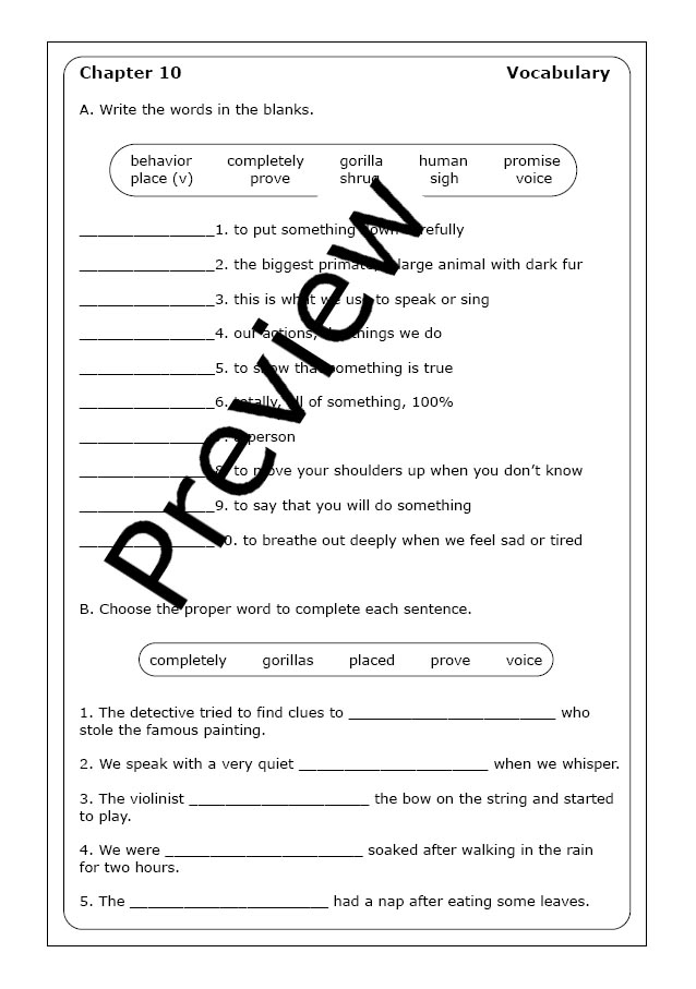 Magic Tree House "Good Morning, Gorillas" worksheets | Made By Teachers