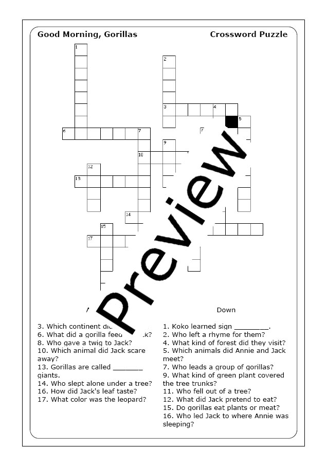 Magic Tree House "Good Morning, Gorillas" worksheets | Made By Teachers