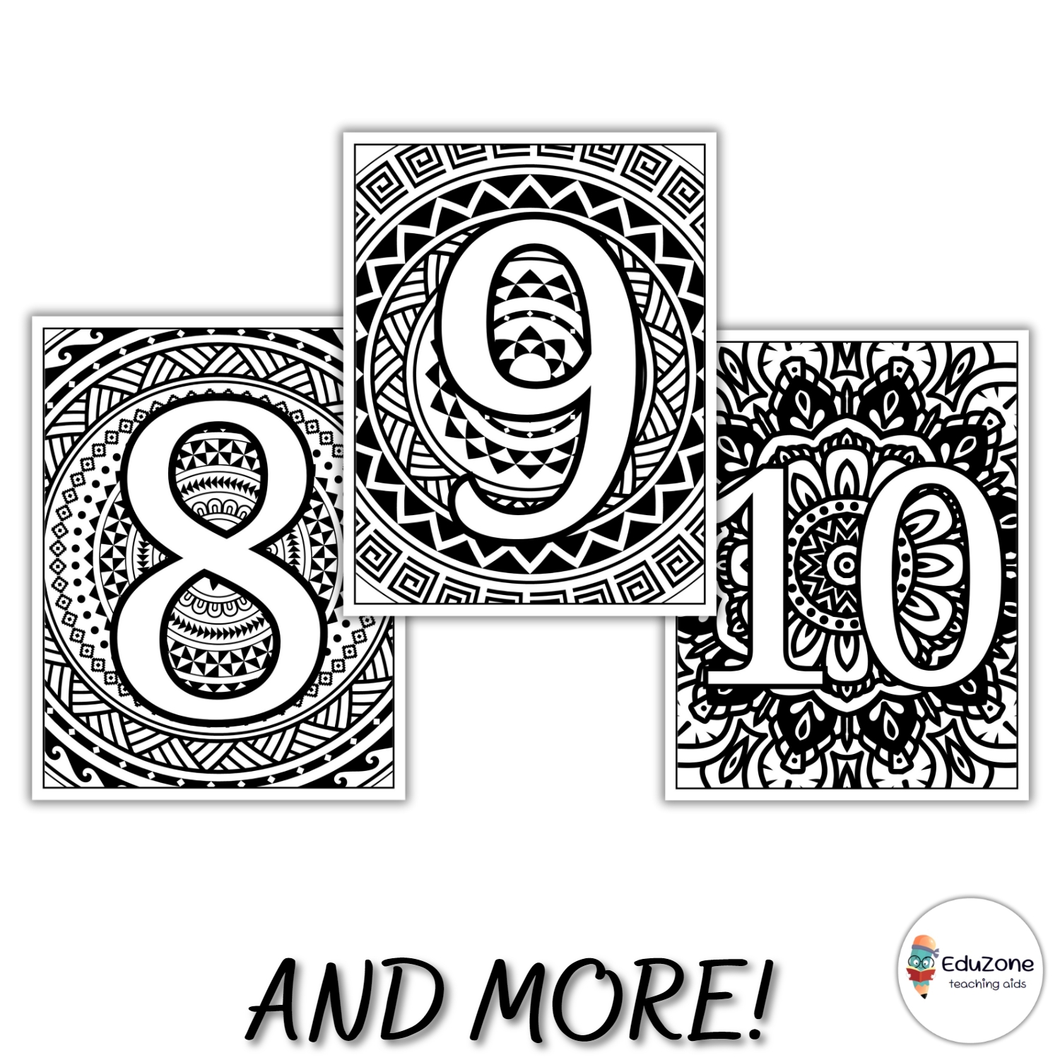Learn Numbers With Mandala Coloring Pages: Relaxing & Printable - Fun ...