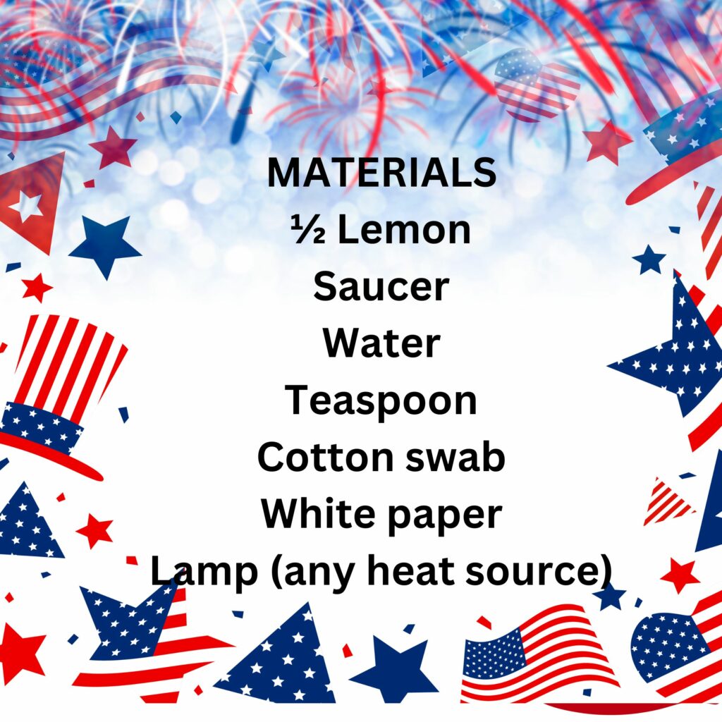 Chemistry President's day Invisible Ink Washington History or Science ...
