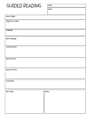 Small Group Lesson Plan Templates ELA, Math, Guided Reading Weekly ...