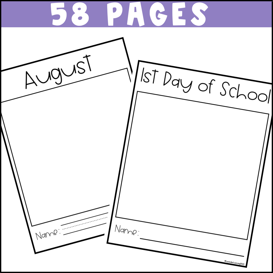 Monthly Self Portrait Journal - Monthly Self Portrait and Name Writing ...